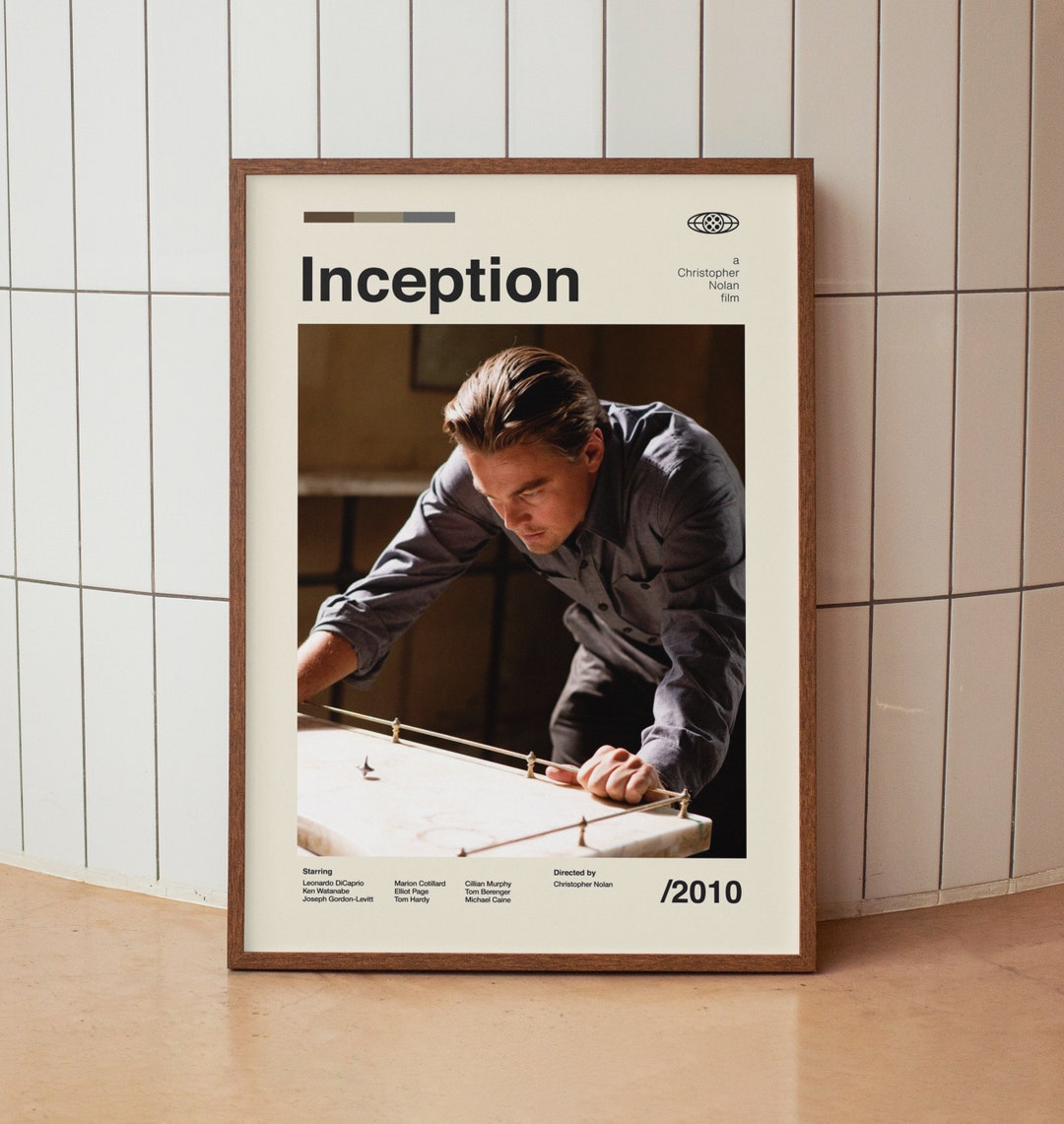 Inception Vintage Minimalist Movie Poster - Leonardo Di Caprio Film ...