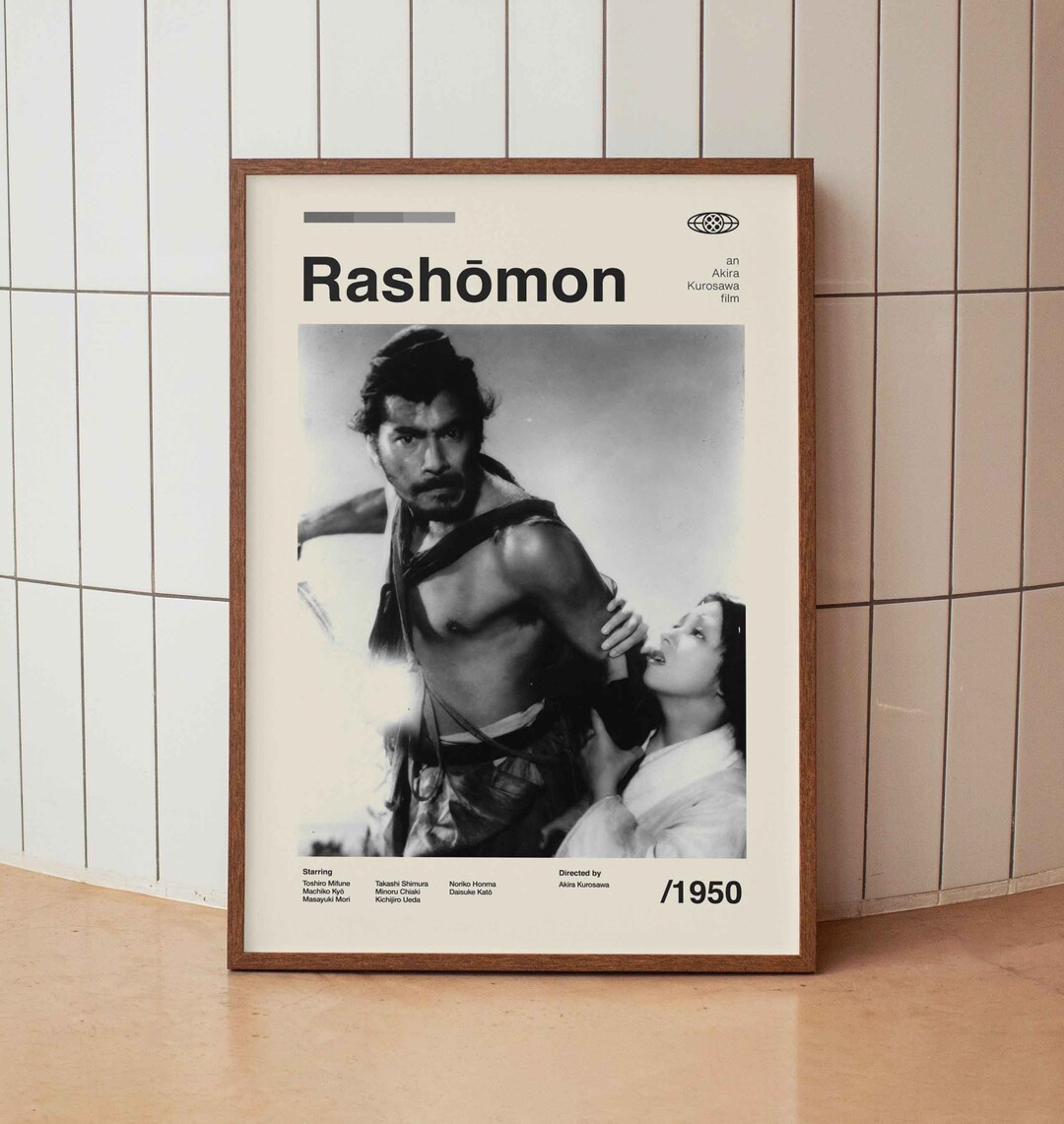 Roshomon Vintage Movie Poster - Akira Kurusowa - Minimalist Midcentury ...