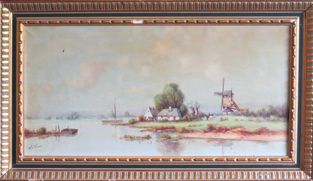 Dutch Artist Anton Muller Early 1900's Oil on Canvas Painting. - Etsy