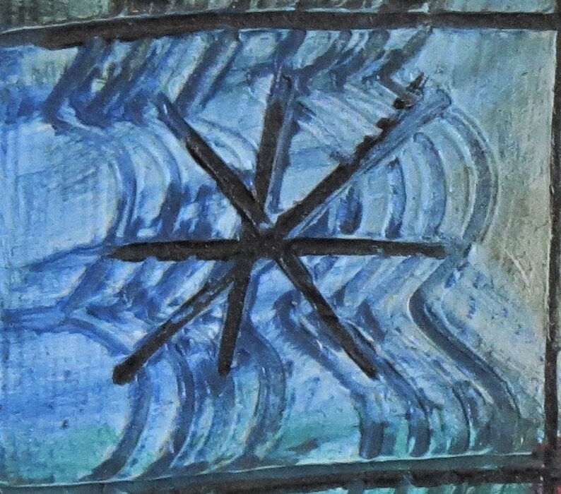 Signed Intaglio Style Oil Painting on Canvas Depicting 6 Symbols. - Etsy