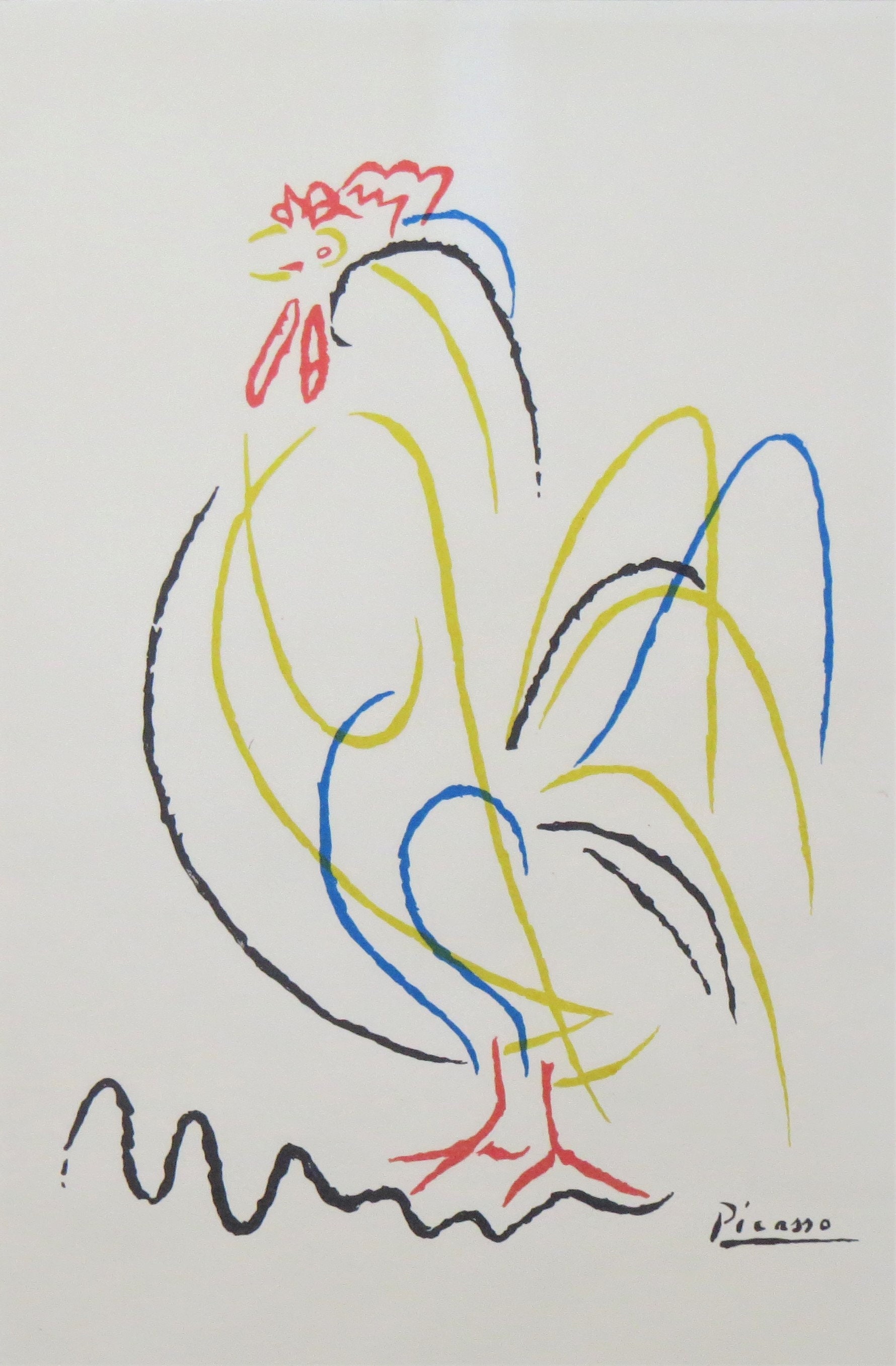 Pablo Picasso Serigraph Print Titled 'le Coq' the Rooster - Etsy