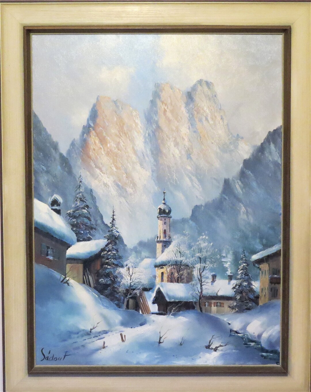 German Artist Sedout Mid Century Impressionist Oil on Canvas Painting ...
