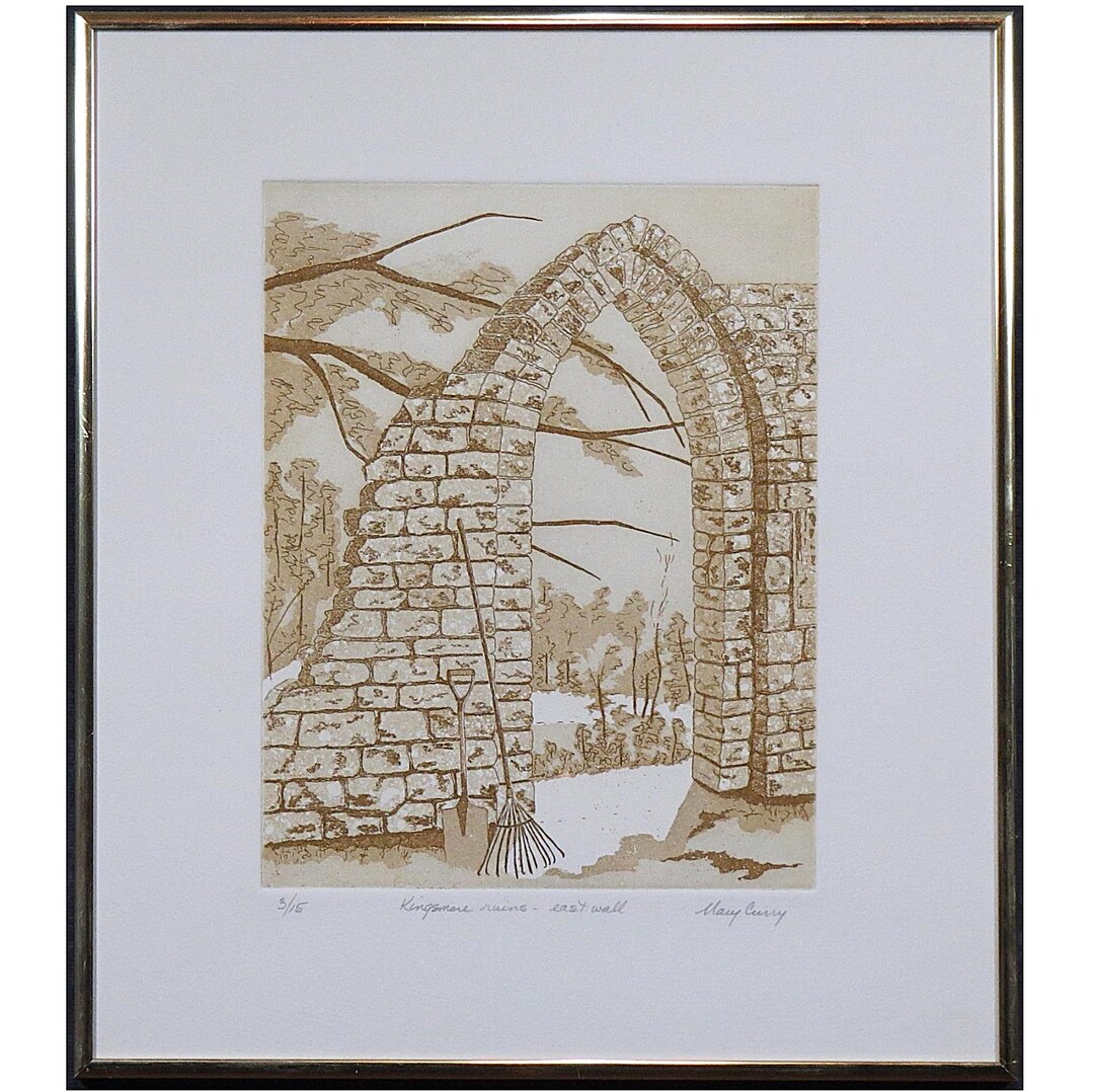 Mary Curry Vintage Limited Edition Lithograph Titled 'kingsmere Ruins ...