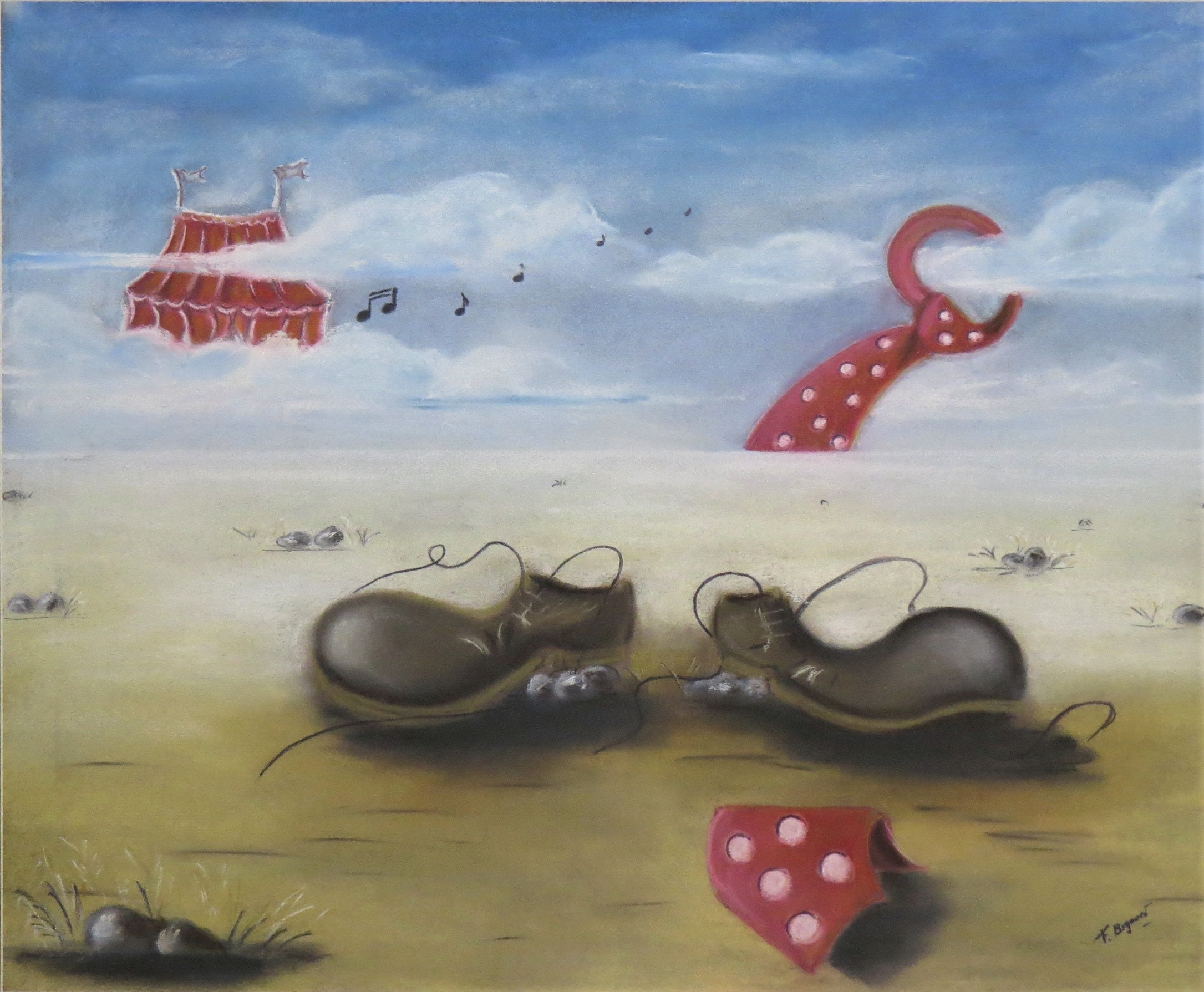 Surrealist Pastel Depicting Items Typically Seen in a Circus. - Etsy