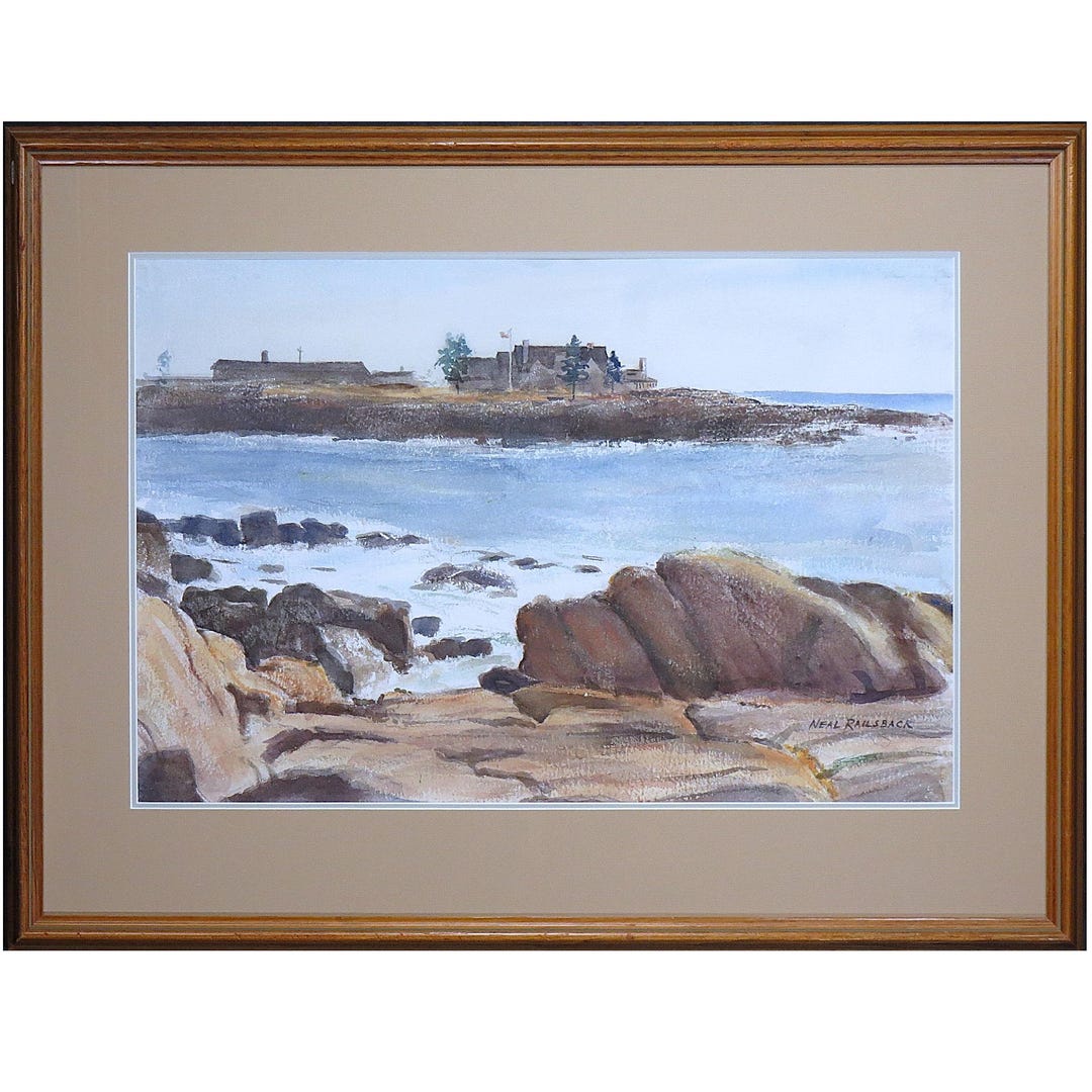 Edward Neal Railsback (US) - Vintage Watercolour Titled 'autumn, Walker ...
