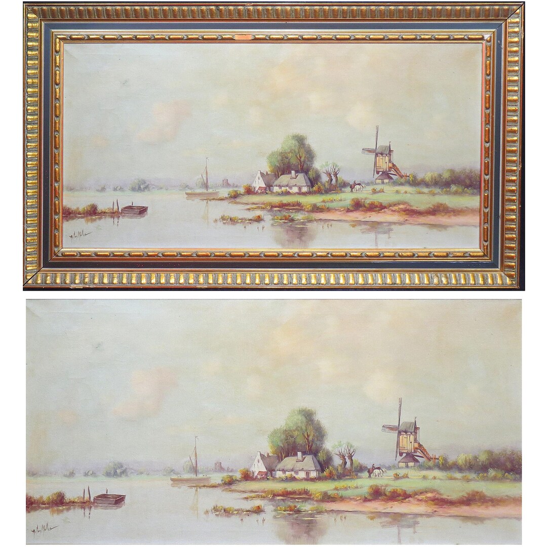 Dutch Artist Anton Muller - Early 1900's Oil on Canvas Painting. - Etsy