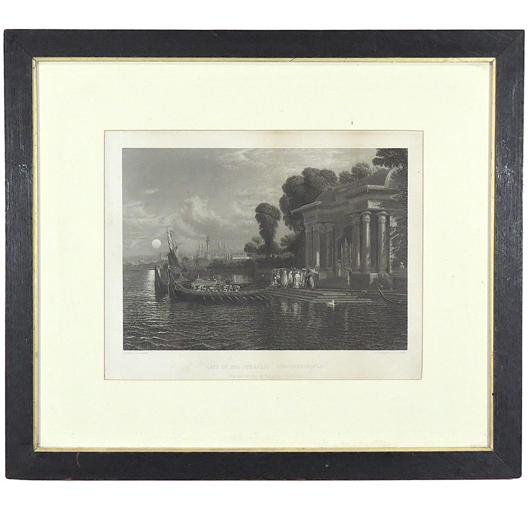 Late 19th Century Engraving Titled 'the Gate of the Seraglio ...