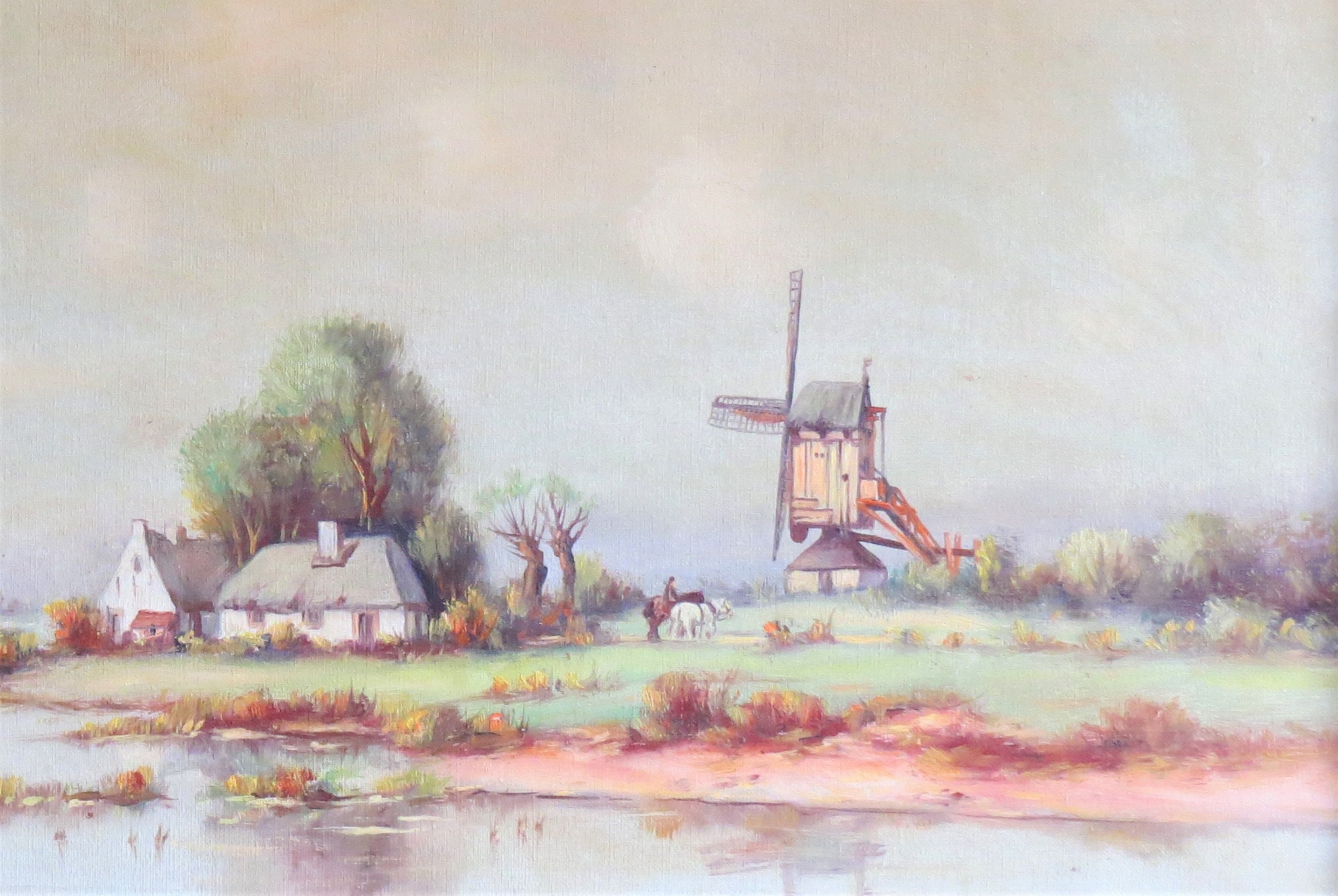 Dutch Artist Anton Muller Early 1900's Oil on Canvas Painting. - Etsy