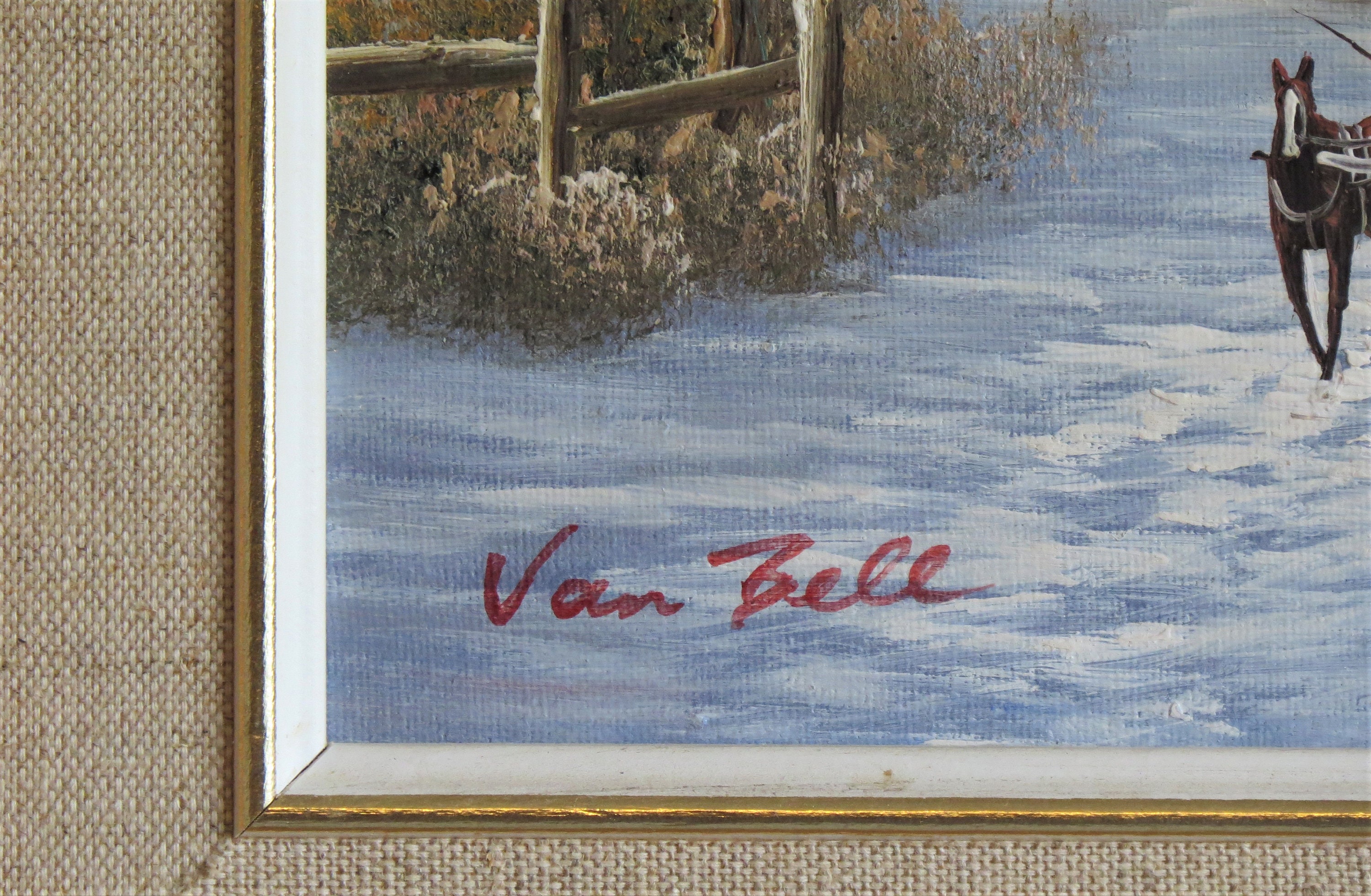 Van Bell Wonderful Winter Scene Oil Painting - Etsy