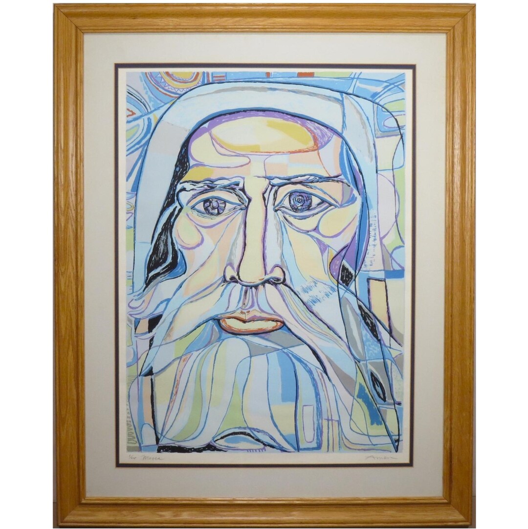 Irving Amen (american) - Limited Edition Lithograph Titled 'moses'. - Etsy