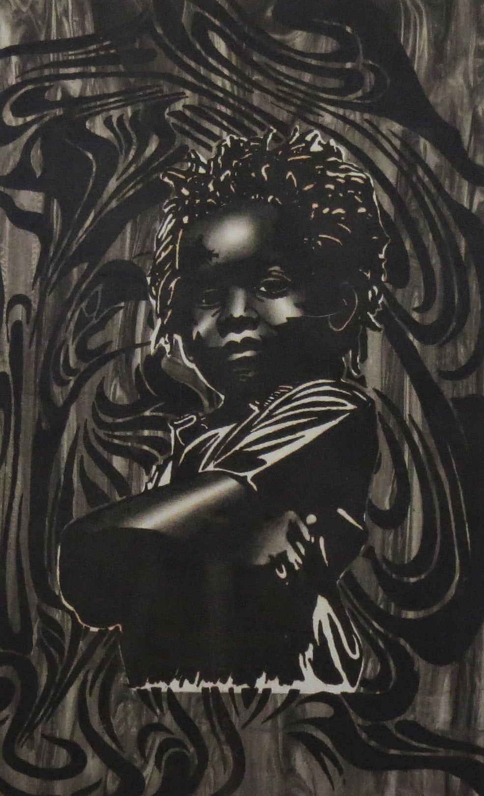 Ras Daniel Heartman Vintage Serigraph Depicting Rasta Baby 'prince ...