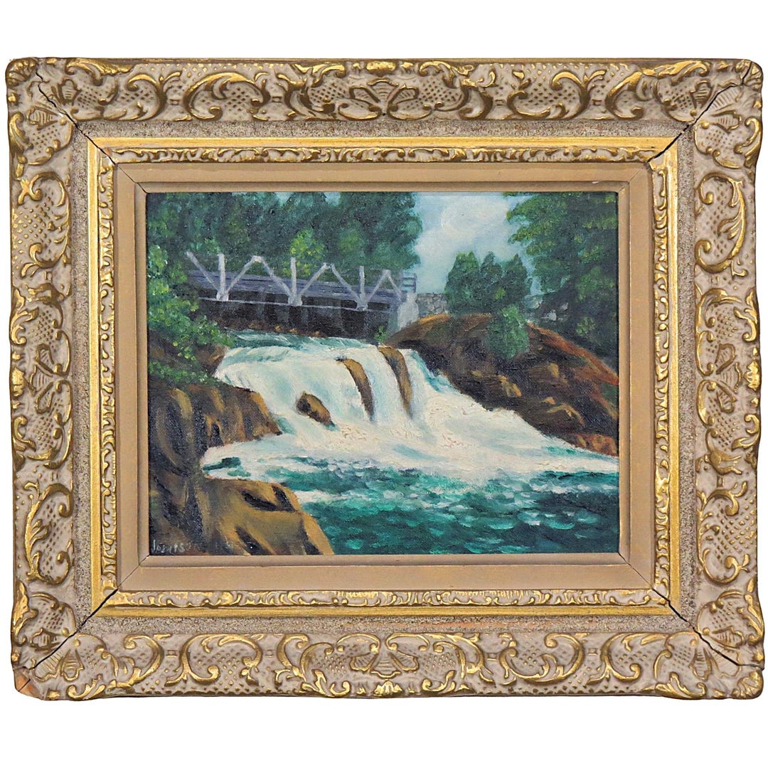 Jamison Oil Painting Depicting Waterfalls - Etsy