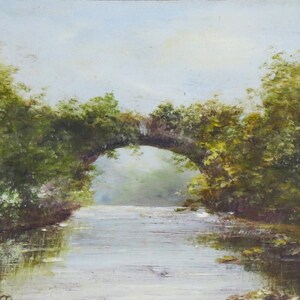 M. Mclean - Vintage Oil Painting Titled 'the Dargle Bridge'. - Etsy