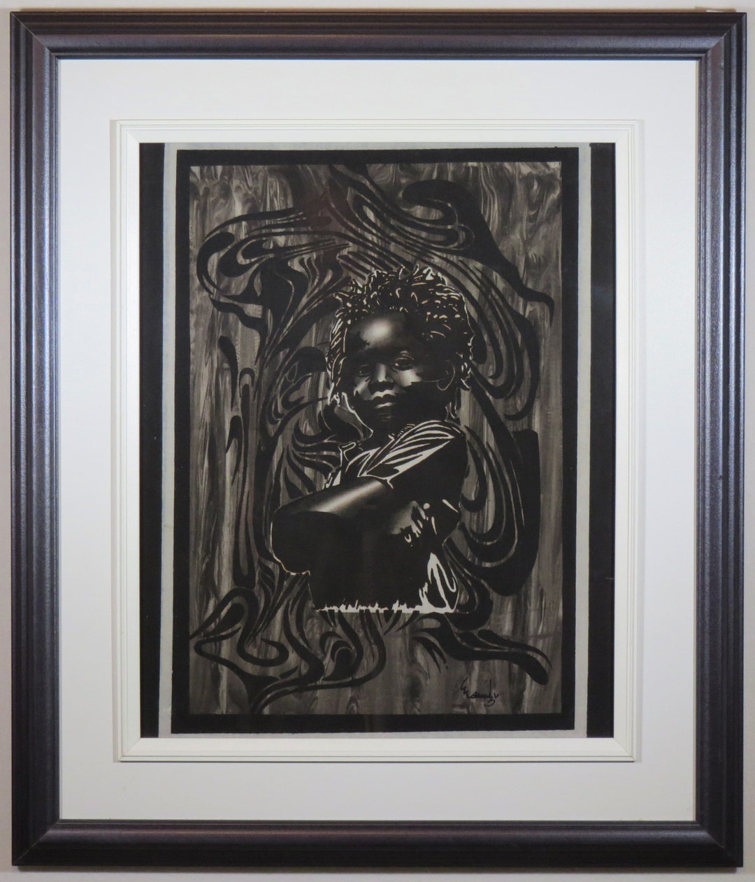 Ras Daniel Heartman Vintage Serigraph Depicting Rasta Baby 'prince ...