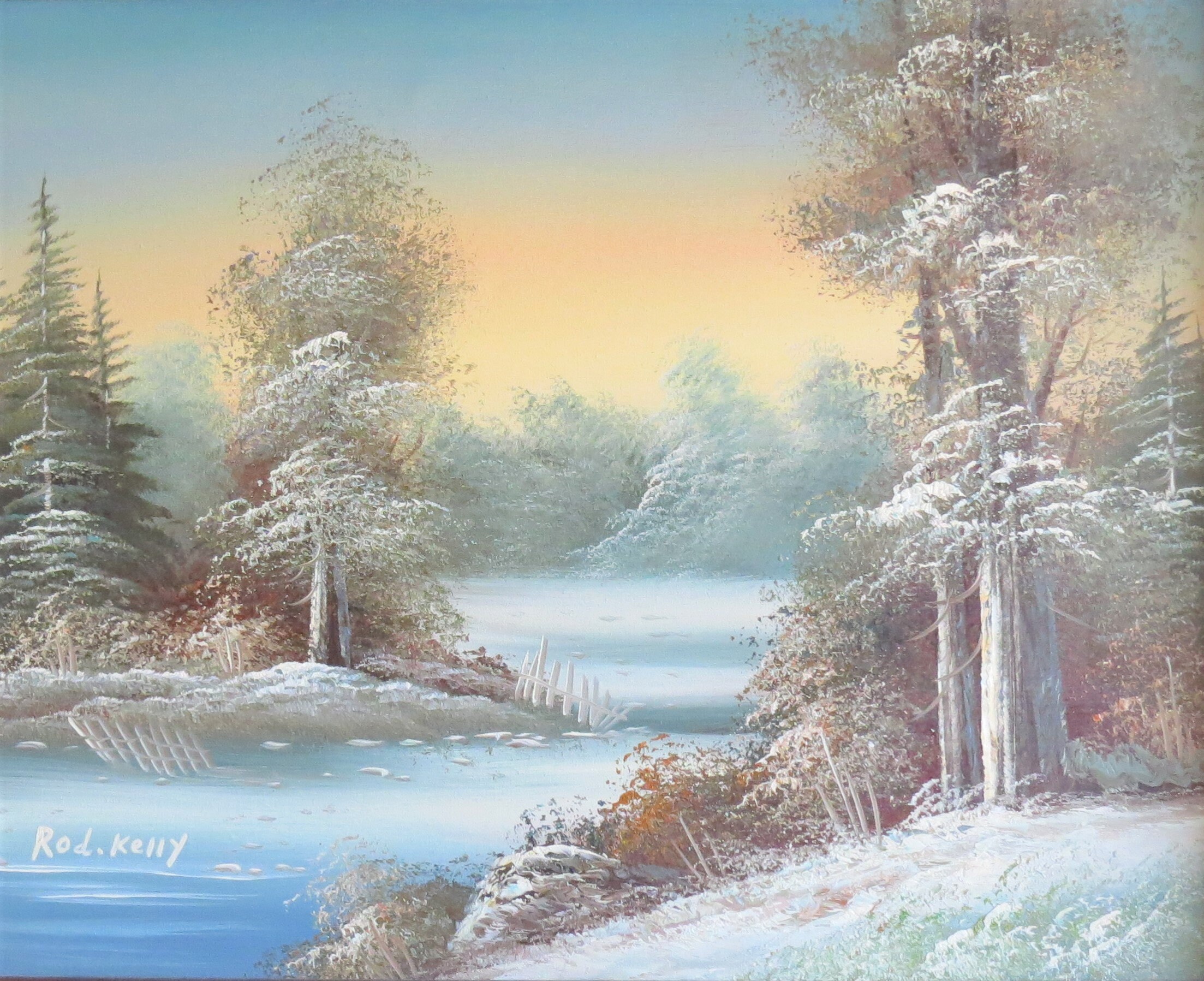 Oil Painting of a Wonderful Winter Scene. - Etsy