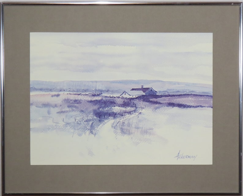 Frank Edward Ackerman - A Print Depicting a Plein Air Watercolour. - Etsy