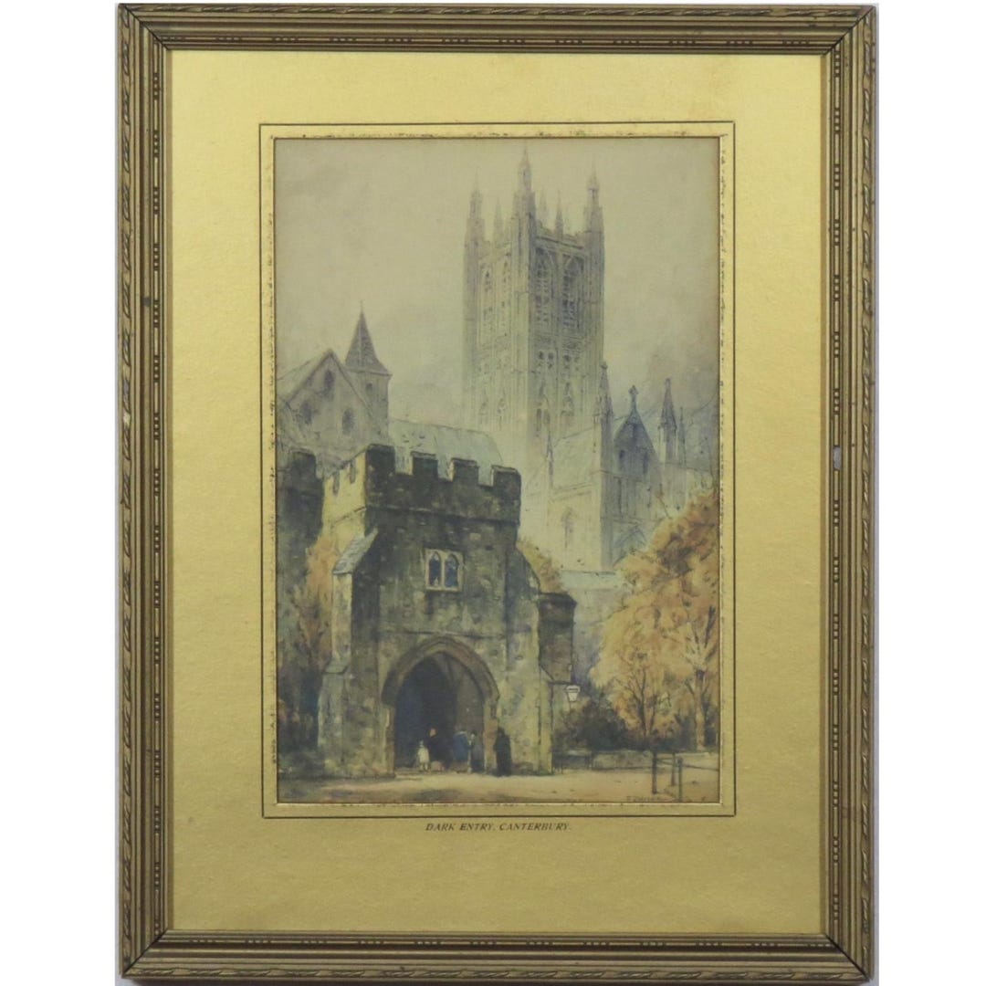 Featherstone Robson - Vintage Colour Lithograph Titled 'dark Entry ...