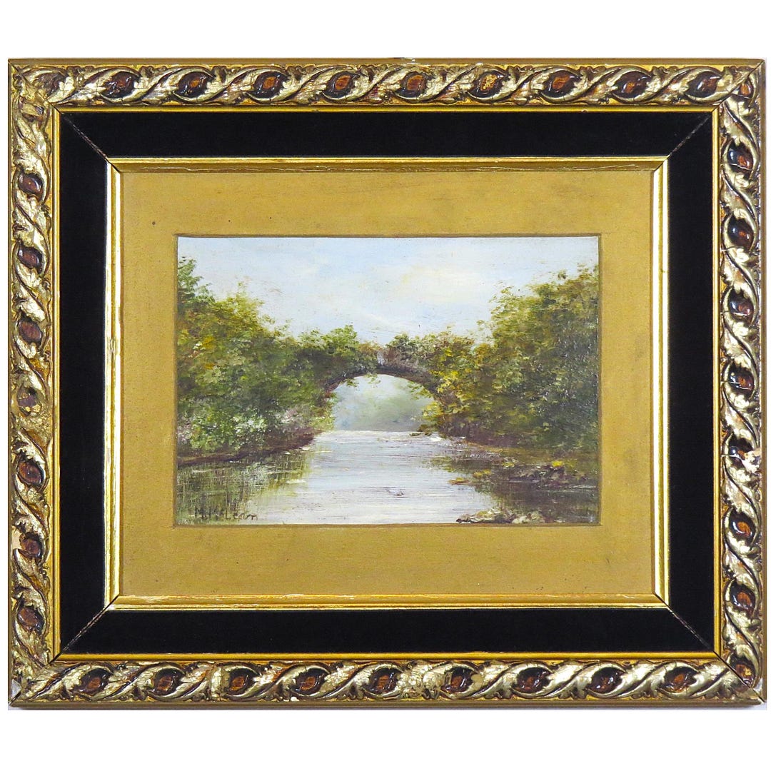 M. Mclean - Vintage Oil Painting Titled 'the Dargle Bridge'. - Etsy