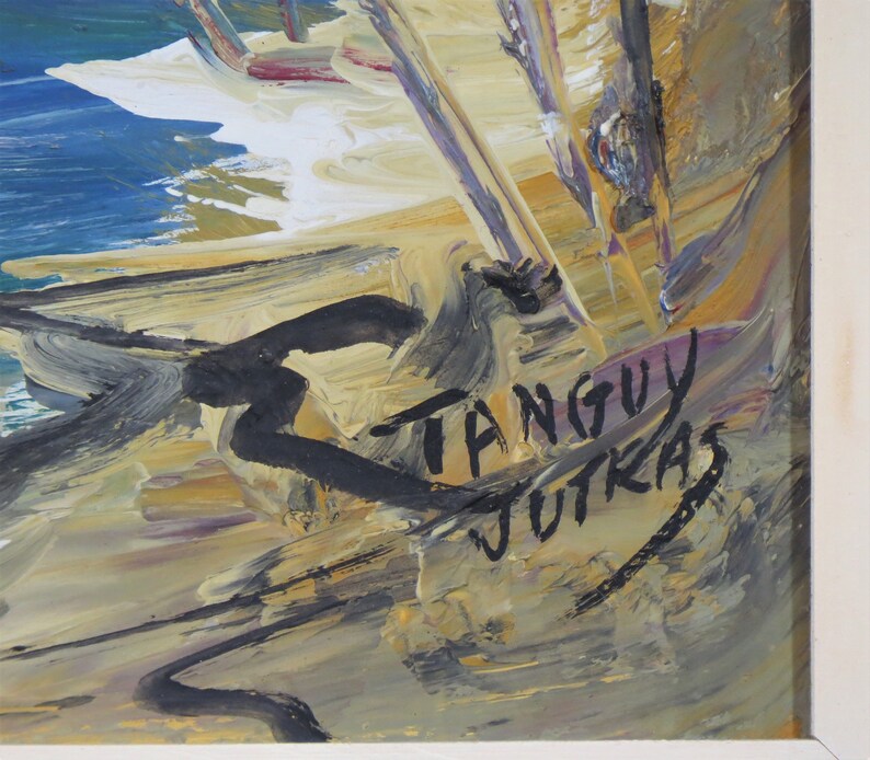 Vintage 1970s Oil Painting by Quebec Artist Tanguy Jutras – Cabin by ...