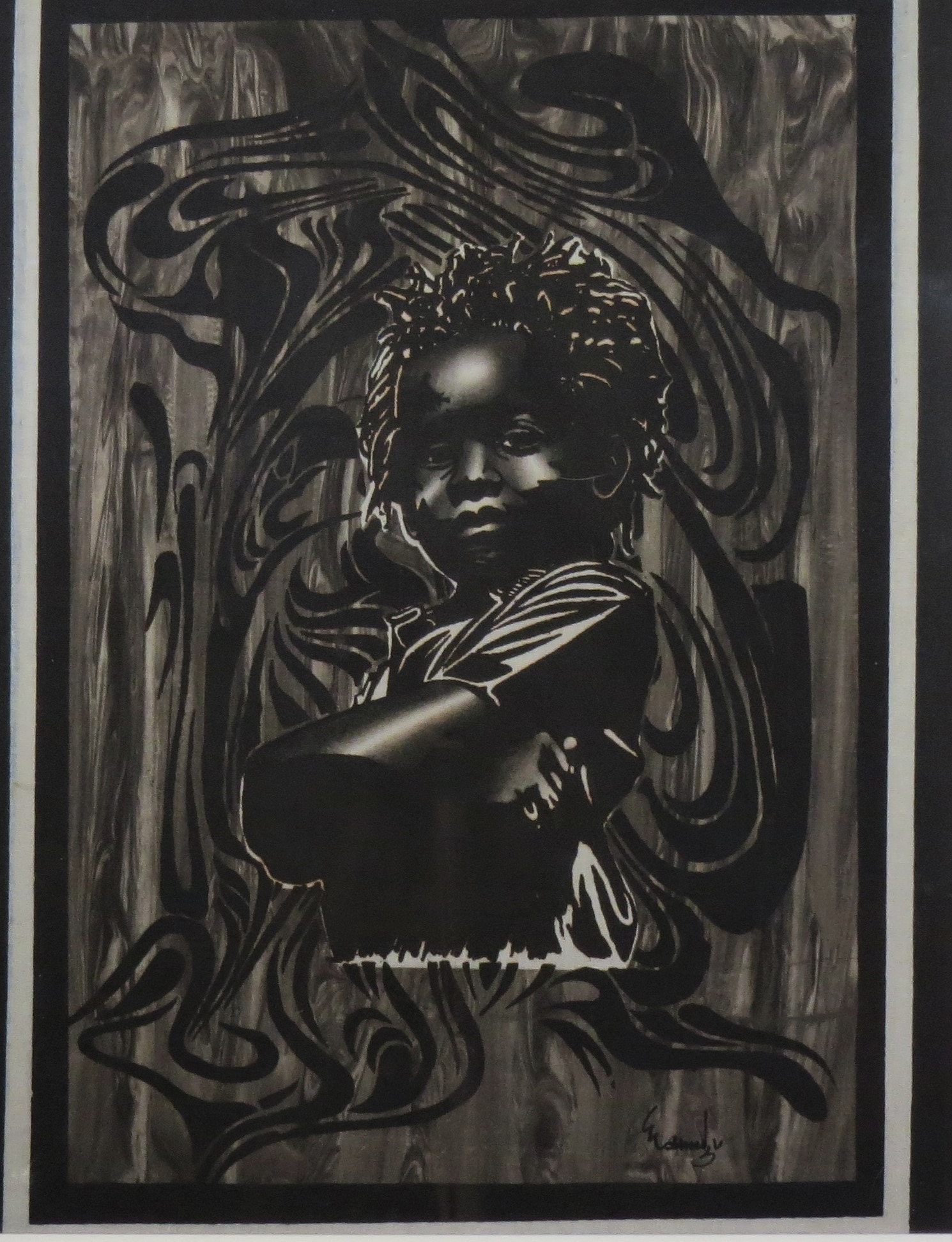Ras Daniel Heartman Vintage Serigraph Depicting Rasta Baby 'prince ...