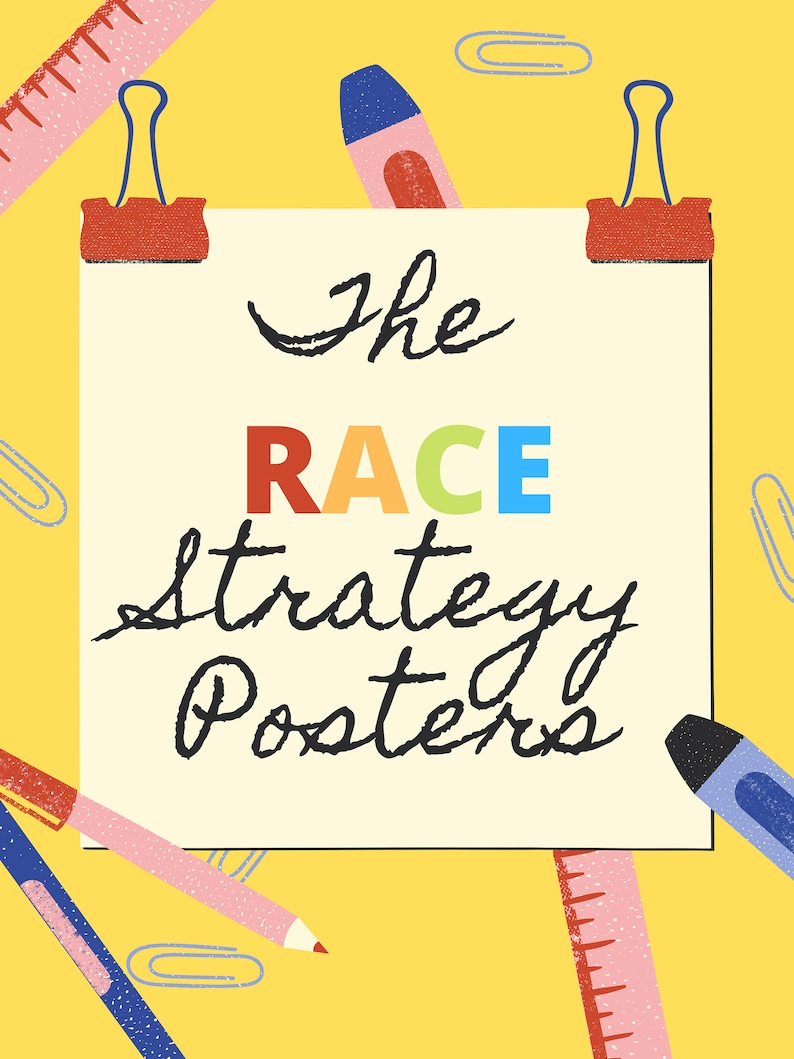 RACE Writing Strategy Classroom Posters - Etsy