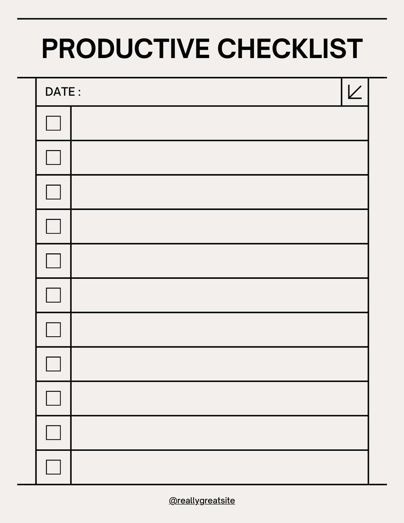 Productive Checklist - Etsy