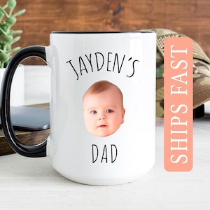 Baby Face Dad Mug, Personalized Face Mug, Baby Photo Gift for Dad, Son ...