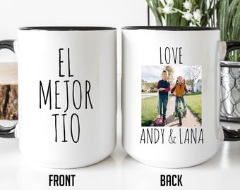 Home & Living El Mejor Tio Mug with Photo Personalized Kids Picture ...