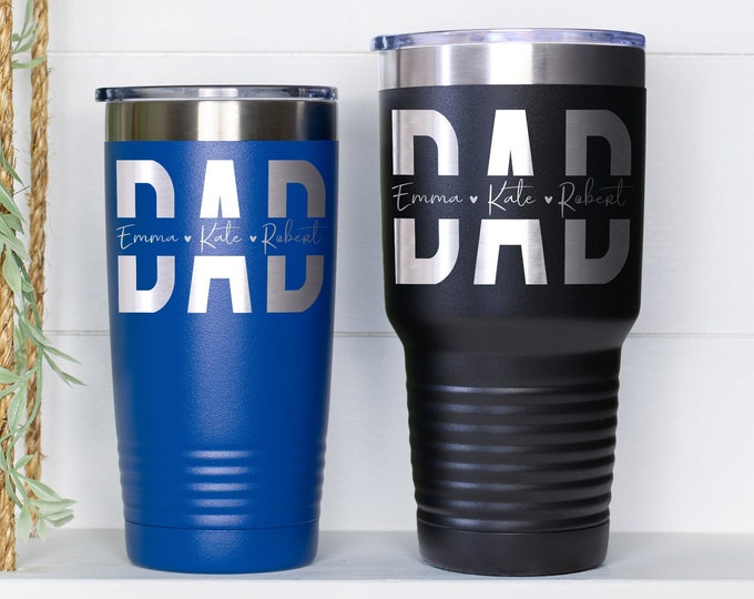 Dad Mug With Kids Names, Dad Gift From Kids, Personalized Dad Cup, Dad ...