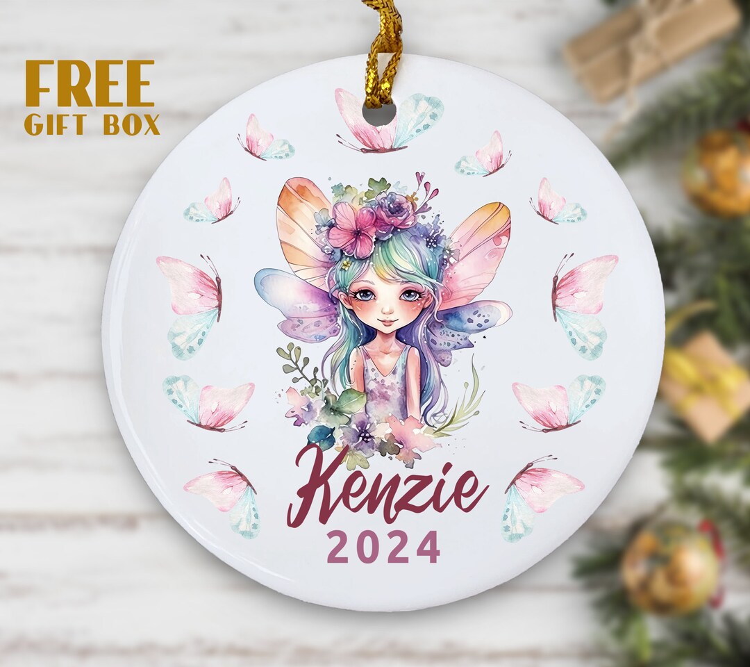 Personalized Fairy Ornament, Fairy Butterfly Ornament, Fantasy Ornament ...