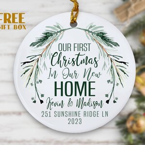 Our First Christmas in Our New Home Ormament, Personalized 1st Christmas, New Home Ornament ...