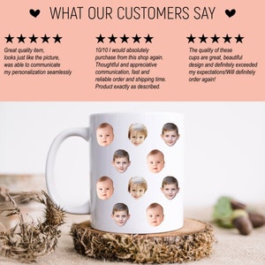 Baby Face Mug, Personalized Child Photo Cup, Gag Gift for Mom, Mug With ...