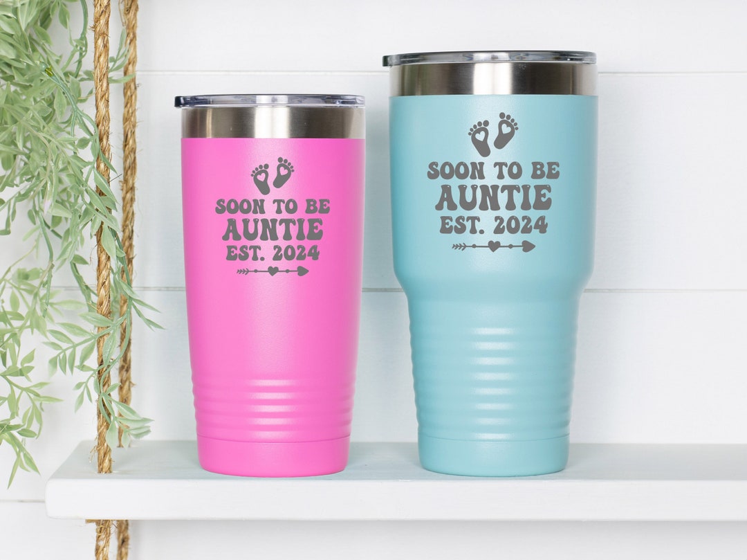 Auntie Est. 2024 Tumbler, Pregnancy Reveal, Soon to Be Auntie, Future ...