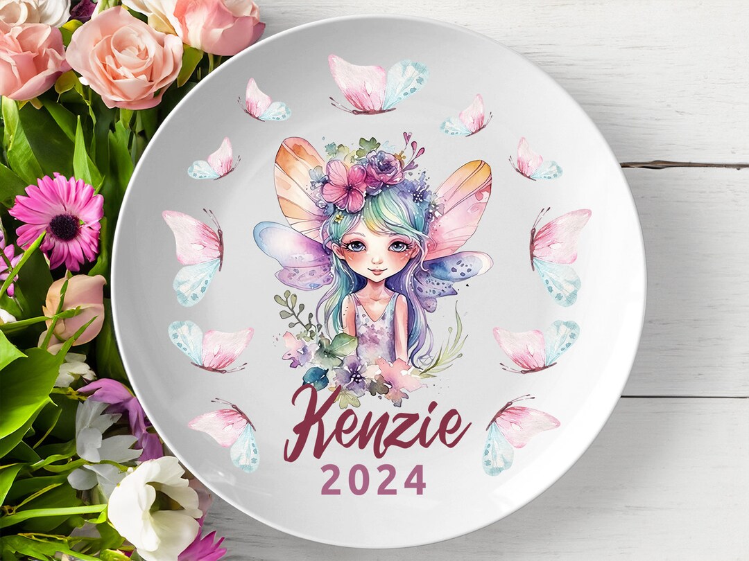 Personalized Fairy Plate, Cute Fairy Gift, Fantasy Plate, Christmas ...