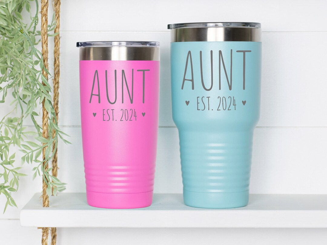 Aunt Est 2024 Tumbler, Auntie Pregnancy Announcement, Promoted to Aunt ...