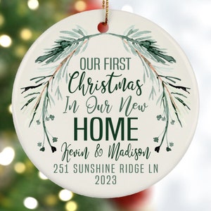 Our First Christmas in Our New Home Ormament, Personalized 1st ...