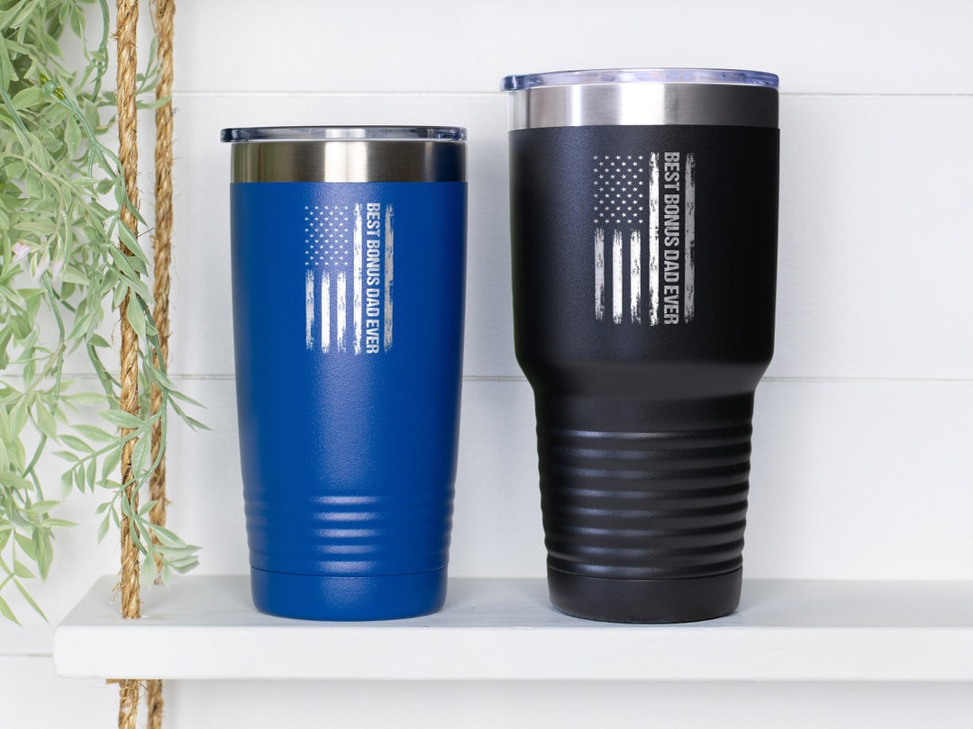 Best Bonus Dad Ever American Flag Tumbler, Step Dad Gift, Bonus Daddy ...