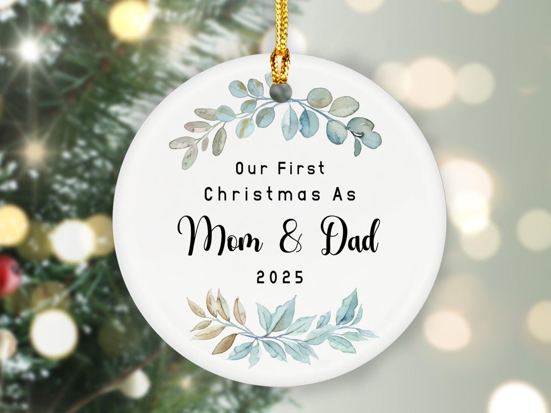 Our First Christmas as Mom and Dad Ornament, Mommy and Daddy Ornament ...