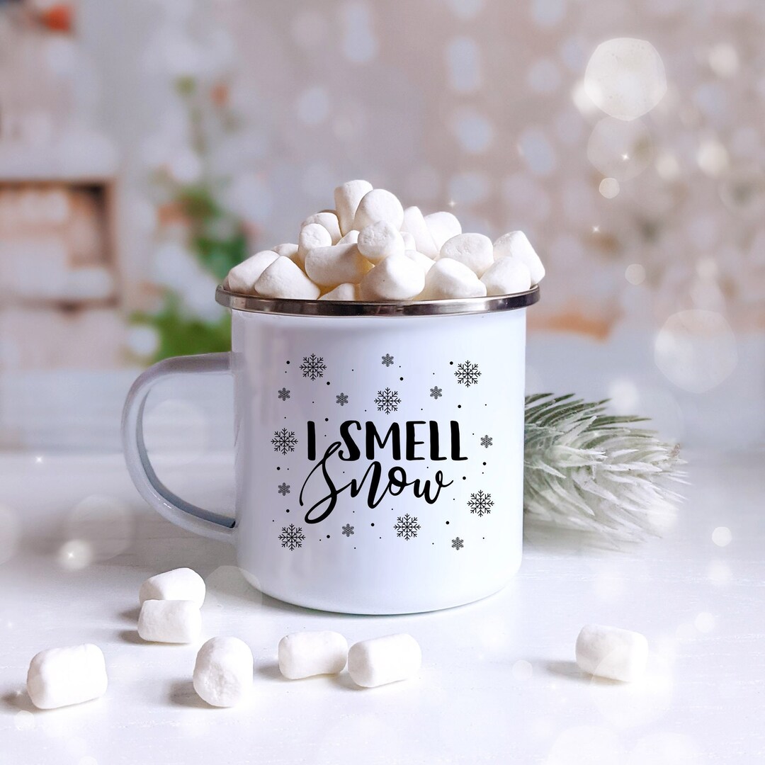 I Smell Snow Enamel Mug, Secret Santa Gift, Funny Snow Lover Gift ...