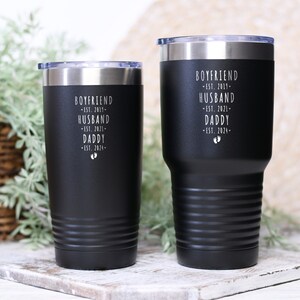 Daddy Est 2024 Tumbler, Boyfriend Husband Daddy Est Cup, First Time Dad ...