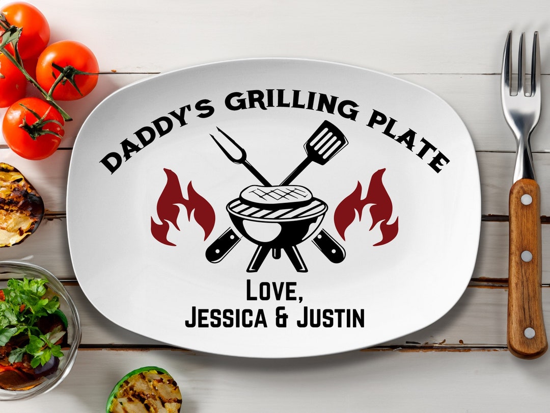 Custom Grilling Plate for Dad, Daddy's Grilling Plate for Father's Day ...