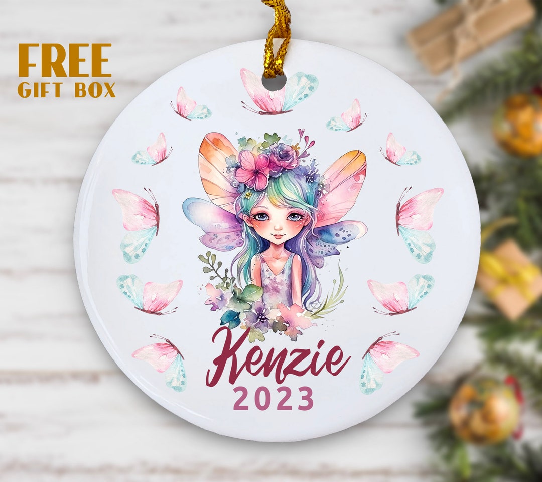 Personalized Fairy Ornament, Fairy Butterfly Ornament, Fantasy Ornament ...