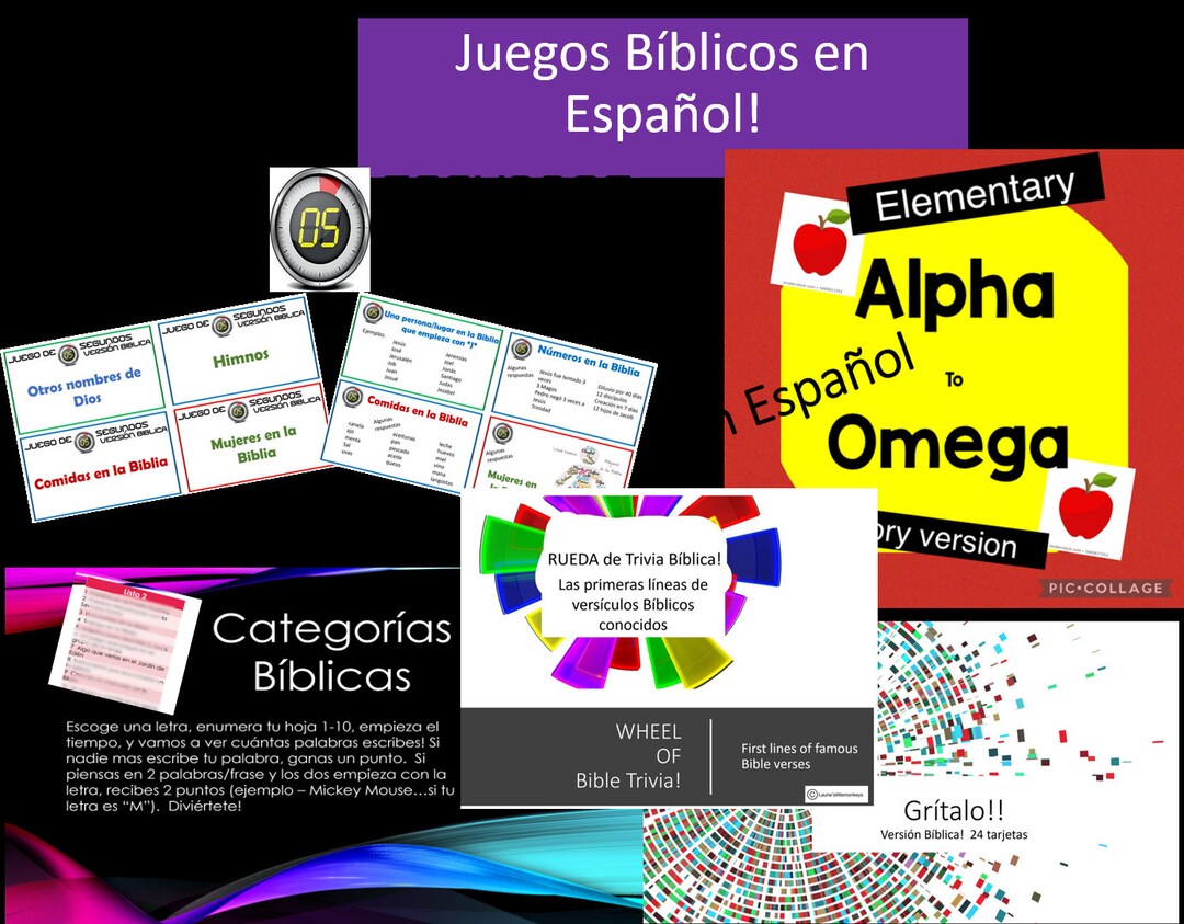 Spanish Religious Bible Games Bundle - 10 Included!! - Etsy