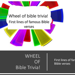 12 Wheel of Bible Trivia Games! Religious Game for Your Kids or Youth ...
