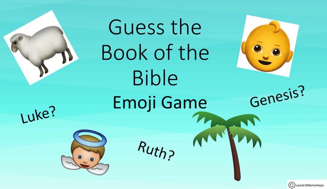 Bundle of 6 Religious Bible Guess the Emoji Games - Etsy Canada