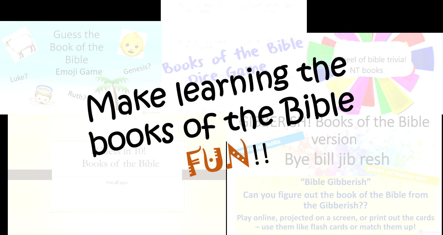 Over 15 Games to Review and Teach the Books of the Bible With Your ...