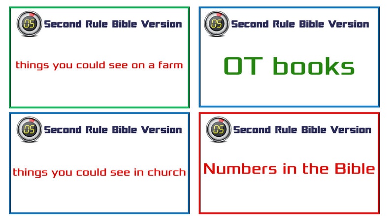 5 Second Bible Game - Etsy