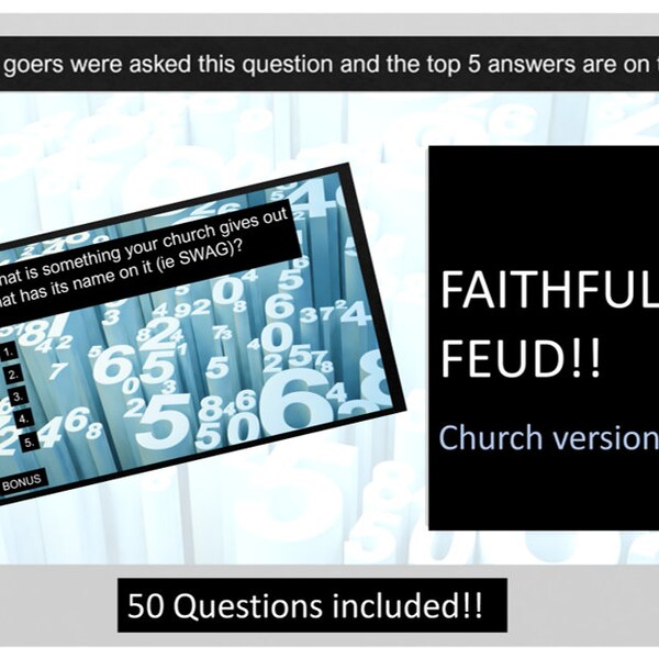 Bible Family Feud - Etsy