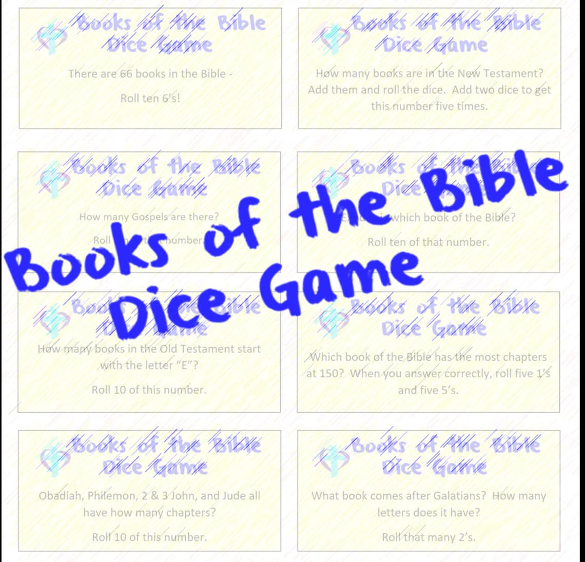 Over 15 Games to Review and Teach the Books of the Bible With - Etsy