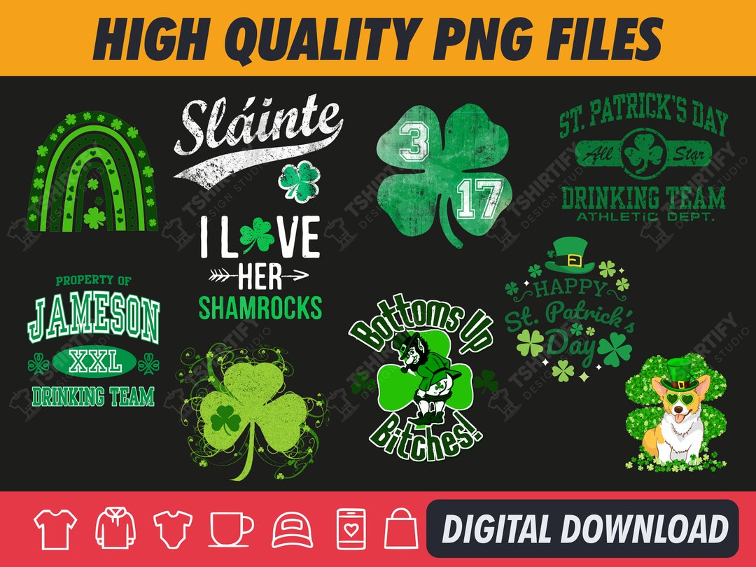 St Patricks Day Png Bundle, St Patricks Day Quotes, Shirt Design ...